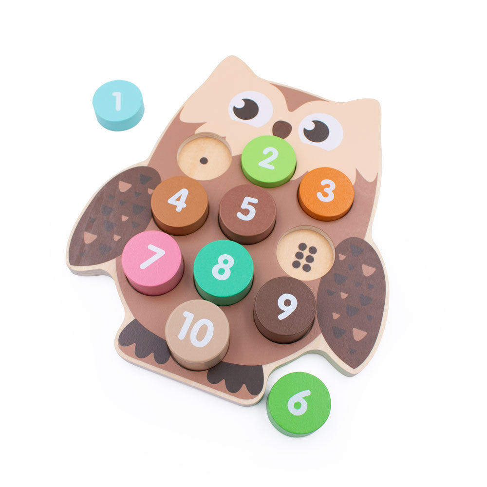 Woodland Owl Number Block Puzzle – Inside Out Toys