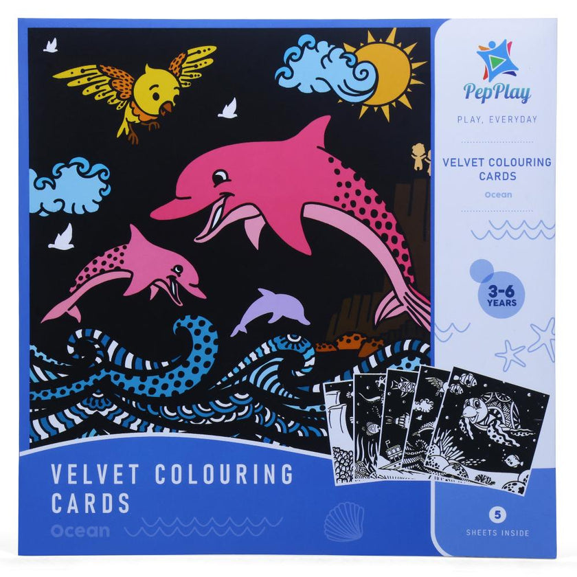 Velvet Colouring Cards - Ocean – Inside Out Toys