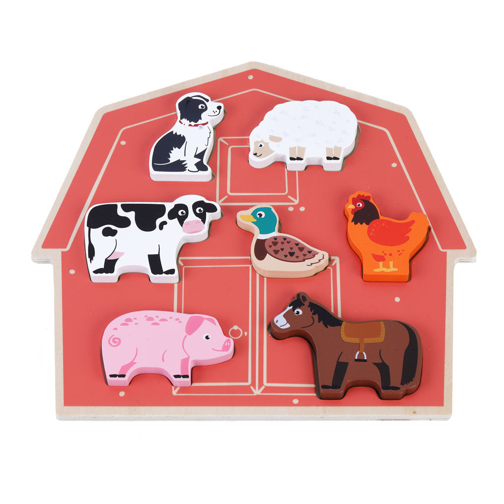 Farm - Chunky Barn Shaped Puzzle – Inside Out Toys
