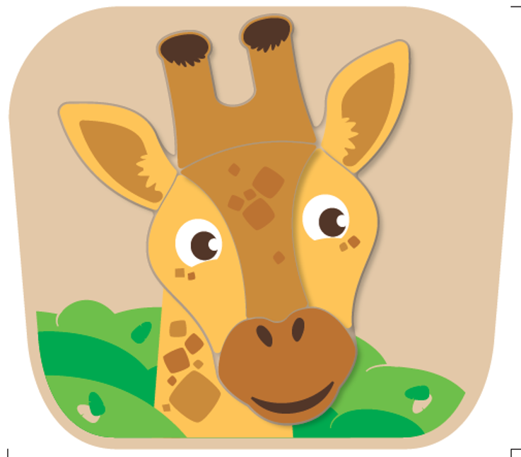 Safari Giraffe Raised Puzzle – Inside Out Toys